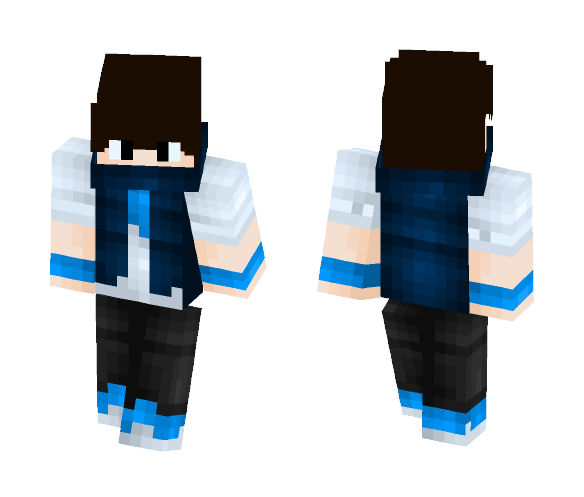 Install Guy brown hair wearing blue scarf Skin for Free ...